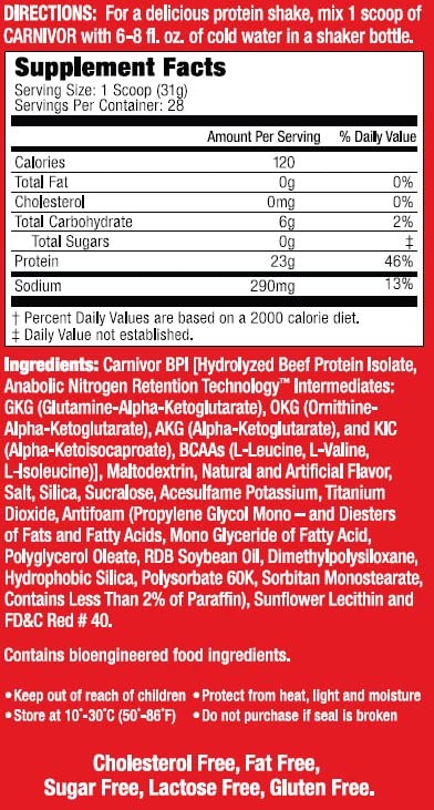 MuscleMeds CARNIVOR Beef Protein Isolate Powder, Muscle Building, Recovery, Lactose Free, Sugar Free, Fat, Free, 23g Protein, Fruity Cereal, 28 Servings