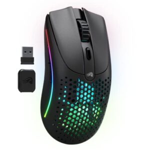 glorious model o v2 superlight wireless mouse bluetooth (black), lag-free 2.4ghz, fps mouse, 210h battery life, 26,000 dpi, 26k sensor, 5 programmable buttons, gaming accessories for pc, laptop, mac