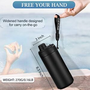 MAXSO Sealed Can Cooler Fizz Lid Can Cover for 12oz Regular, Slim Skinny Cans & As Thermal Bottle, 3-in-1 Insulated Vacuum Stainless Steel Can Coozie Carbonated Drink Holder - Black