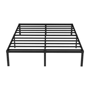 Hafenpo 18 Inch King Bed Frame - Durable Platform Bed Frame Non-Slip Metal Bed Frame No Box Spring Needed Heavy Duty King Size Bed Frame Easy Assembly Strong Bearing Capacity