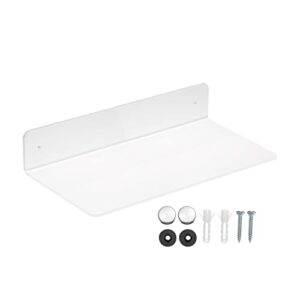 patikil 11.81 x 5.91 inch acrylic floating shelf, floating wall mounted shelves for bathroom wall decoration, transparent