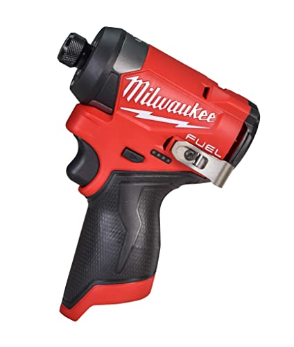 Milwaukee 3453-22 12V Fuel 1/4" Cordless Hex Impact Driver Kit with (2) 2.0Ah Lithium Ion Batteries, Charger & Tool Bag