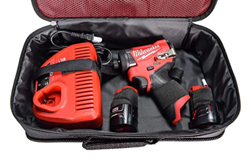 Milwaukee 3453-22 12V Fuel 1/4" Cordless Hex Impact Driver Kit with (2) 2.0Ah Lithium Ion Batteries, Charger & Tool Bag