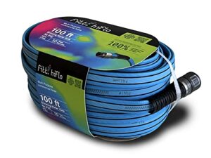 fitt hiflo water hose 100ft, multipurpose garden hose, easy to use and long-lasting performance, light blue