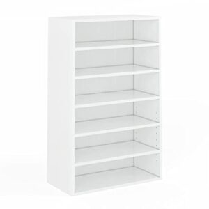 wahey shoes rack, 6-tier free standing wood closet organizer unit, fssr005