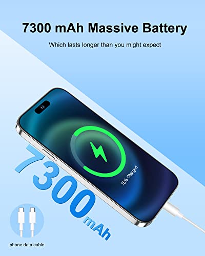 WV LeisureMaster A14 Pro Max 5G Unlocked Smartphone - 6GB+128GB Fully Unlocked Cell Phone for Android 11, 7.3" ,7300mAh, 50MP+108MP Dual Camera（White）