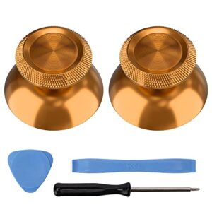 avericht metal thumbsticks for ps5 controller, aluminum joystick replacement kit for dualsense controller accessories (gold)