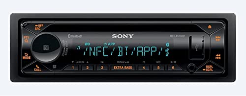 Sony MEX-N5300BT 1-DIN CD Car Stereo & SiriusXM Tuner Bundle. Radio with Bluetooth, AM/FM, Plays FLAC Files, 3 Pre-Amp Outputs, Two Zone Color Illumination. Voice Control for Android, Siri Eyes Free