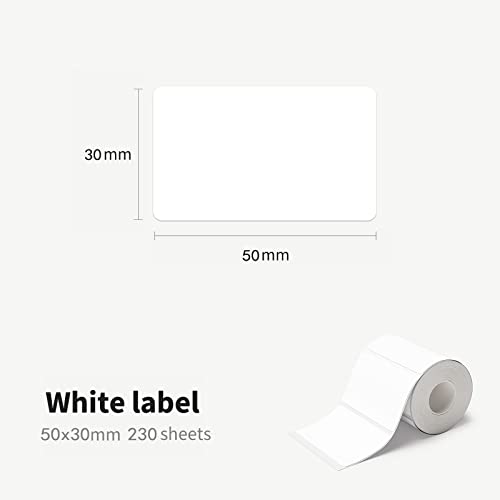 JADENS Thermal Labels 1.96" x 1.18"(50x30mm), 230 Labels/Roll, Compatible with NIMBOT B1 Label Maker