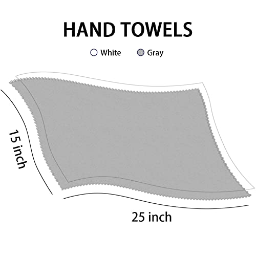 Orighty 6 Pack Premium Hand Towels - Ultra Soft & Highly Absorbent - Microfiber Coral Velvet for Bathroom, Gym, Shower, Spa, Quick Drying Hand Towel 15 x 25 inches (Grey)