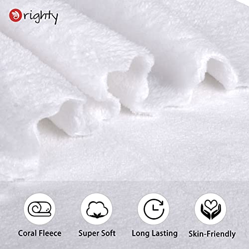 Orighty 6 Pack Premium Hand Towels - Ultra Soft & Highly Absorbent - Microfiber Coral Velvet for Bathroom, Gym, Shower, Spa, Quick Drying Hand Towel 15 x 25 inches (White)