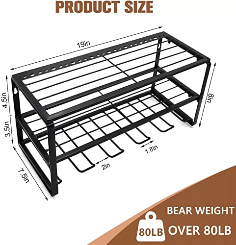 Keepsy Power Tool Organizer Utility Rack, Wall Mount, PegBoard, Heavy Duty Garage Tool Organizers Cordless Drill Holder and Storage Organization, Great Father's Day Gift