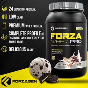 Forzagen Low Carb Whey Protein Powder Cookies and Cream Flavored, Lean Protein Powder 2lbs for Men & Women, 24G of Protein, No Sugar Added, Proteina Whey Protein Cookies and Cream 2 Pounds