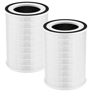 2 pack true hepa kilo filter, compatible with afloia kilo, kiloplus, kilopro, miro,miro pro and morento mr-kilo air purifier, h13 true hepa 360° 3-stage filtration