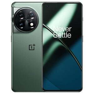 oneplus 11 5g | 16gb ram+256gb | dual-sim | eternal green | us factory unlocked android smartphone | 5000 mah battery | 80w fast charging | hasselblad camera | 120hz fluid display | 4nm processor