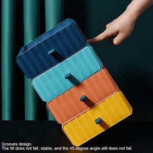 Stackable Plastic Drawers, 4Pcs Drawer Desktop Organizer Wardrobe Clothes Organizer Drawer Shelf Storage Basket Container