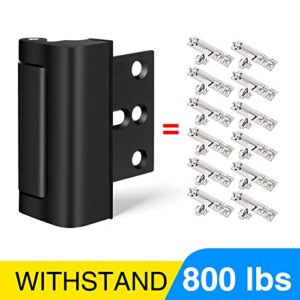 DUOSI Childproof Door Reinforcement Lock, Home Security Door Lock with 8 Screws, 3 Inch Stop Withstand 800 lbs for Inward Swinging Door, Upgrade Night Lock to Defend Your Home (Black)