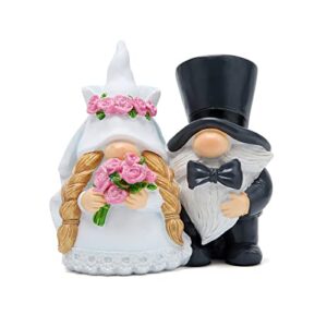 hodao valentines day gnome decorations handmade couple scandinavian gnomes ornaments wedding celebration gnomes figurines decor sweet anniversary day home table decorations gifts