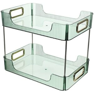 cabilock bathroom organizer countertop vanity organizer 2-tier bathroom dresser countertop organizer 2-tier cosmetic shelf toiletry organizer green bathroom organizer countertop vanity organizer