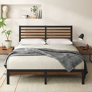 Zinus Kai Bamboo and Metal Platform Bed Frame with Headboard / No Box Spring Needed / Easy Assembly, King