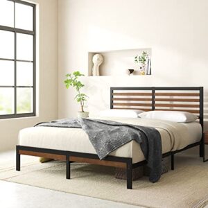 Zinus Kai Bamboo and Metal Platform Bed Frame with Headboard / No Box Spring Needed / Easy Assembly, King