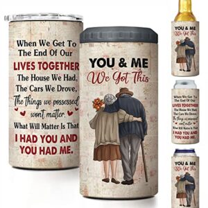 Valentines Day Gifts for Her, Him - Valentines Day Gifts for Wife, Husband - Anniversary, Birthday Gifts for Her, Him, Wife, Husband - Wife Gifts, Husband Gifts, Romantic Gifts for Her Can Cooler 16Oz