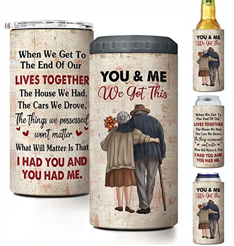 Valentines Day Gifts for Her, Him - Valentines Day Gifts for Wife, Husband - Anniversary, Birthday Gifts for Her, Him, Wife, Husband - Wife Gifts, Husband Gifts, Romantic Gifts for Her Can Cooler 16Oz