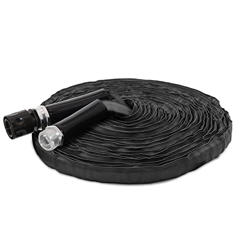 GUKOK Non-Expanding Garden Hose, Lightweight, Ultra Flexible, Durable, Kink-Free Garden Hose, RV, Marine and Camper Hose, 50-Feet x 5/8-Inch