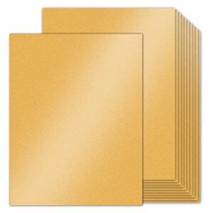 24 sheets gold shimmer cardstock 8.5 x 11 metallic paper, goefun 80lb card stock pearlescent paper for invitations, birthday, anniversaries, card making