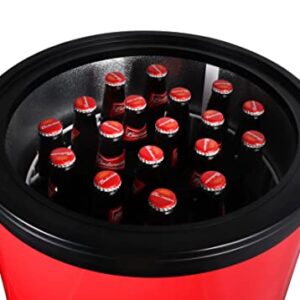 Curtis FRP246 Budweiser Cooler, 67 Can/22 Bottle Capacity, Stainless Steel, Adjustable Temprature, with Wheels, Red