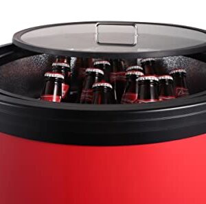 Curtis FRP246 Budweiser Cooler, 67 Can/22 Bottle Capacity, Stainless Steel, Adjustable Temprature, with Wheels, Red