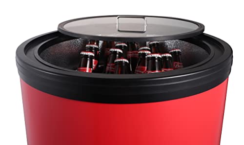 Curtis FRP246 Budweiser Cooler, 67 Can/22 Bottle Capacity, Stainless Steel, Adjustable Temprature, with Wheels, Red