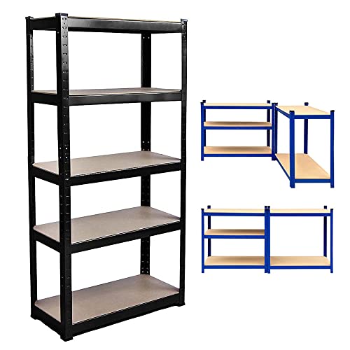 AUTOFU Storage Shelves Metal Shelving, Heavy Duty Garage Storage & Organization, Closet Organizer, Utility Shelf, Pantry Organization, 70" x 35" x 16", Boltless Assembly System