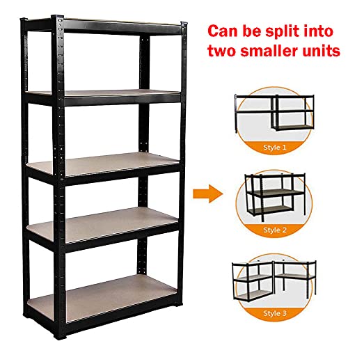 AUTOFU Storage Shelves Metal Shelving, Heavy Duty Garage Storage & Organization, Closet Organizer, Utility Shelf, Pantry Organization, 70" x 35" x 16", Boltless Assembly System