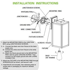 Large Size Outdoor Wall Lantern 16 Inch, Waterproof Exterior Wall Sconce Light Fixture, Anti-Rust Wall Mount Light with Clear Glass Shade, Matte Black Wall Lamp with E26 Socket for Porch, Front Door