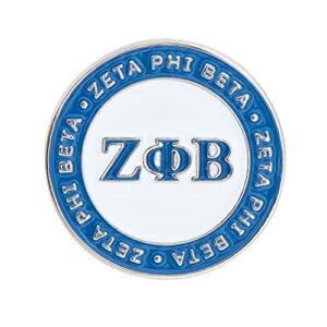 zeta phi beta lapel pin enamel sorority greek letter formal wear blazer jacket (lapel pin - design f)