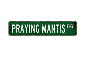 snowsun metal sign praying mantis vintage signs retro tin signs aluminum sign for kitchen home garden wall bar cafe decor 4x16 inches