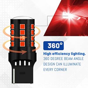 Yonput Pack-2 LED Bulb Reverse Light, Upgraded 7443 LED Bulbs for Reverse Lights, LED Lamps Replacement for Backup, Super Bright Light Fits for Car, Car Brake Turn Signal Lights (Red)