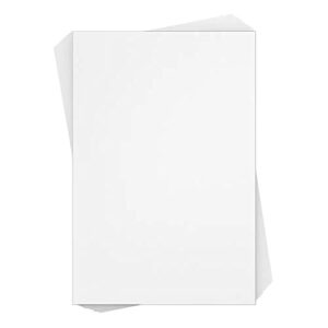 Reskid 100 Pack of White Cardstock - Thick Paper - 5 x 7" Blank Heavy Weight 110lb/14pt Cover Card Stock - Great For Invitations, Announcements and More (5x7, inches)