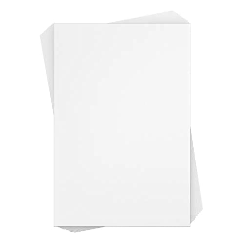 Reskid 100 Pack of White Cardstock - Thick Paper - 5 x 7" Blank Heavy Weight 110lb/14pt Cover Card Stock - Great For Invitations, Announcements and More (5x7, inches)