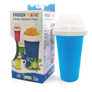 Slushy Cup, Smoothies Cup, Slushie Cup, Homemade Milk Shake Maker Frozen Magic DIY (Blue)