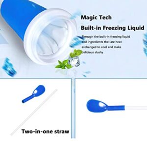 Slushy Cup, Smoothies Cup, Slushie Cup, Homemade Milk Shake Maker Frozen Magic DIY (Blue)