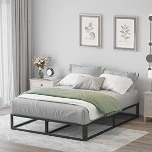 Firpeesy 10 Inch King Bed Frame with Round Corner Edges, Low Profile King Metal Platform Bed Frame with Steel Slat Support, No Box Spring Needed/Easy Assembly/Noise Free Mattress Foundation