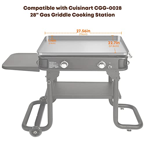 Stanbroil Flat Top Griddle Gas Grill Griddle for Cuisinart CGG-0028 28" 2-Burner Propane Gas Griddle, Stainless Steel Griddle Replacement Top with Dual Grease Management System - 28-Inch