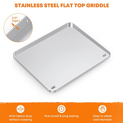 Stanbroil Flat Top Griddle Gas Grill Griddle for Cuisinart CGG-0028 28" 2-Burner Propane Gas Griddle, Stainless Steel Griddle Replacement Top with Dual Grease Management System - 28-Inch