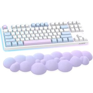 gaming keyboard wrist rest pad,memory foam palm rest, ergonomic hand rest,wrist for computer keyboard,laptop,mac,lightweight easy typing pain relief-purple