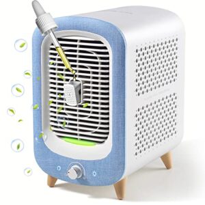 jafända cute bedroom air purifiers for 780 sq ft, retro design, essential oil diffuser & bladeless fan combo, hepa carbon filters remove dust smoke allergies vocs odors for kids, office