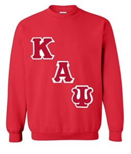 kappa alpha psi chapter 8 diagonal crewneck (as1, alpha, s, regular, regular, red)