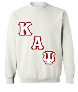 kappa alpha psi chapter 8 diagonal crewneck (as1, alpha, m, regular, regular, white)