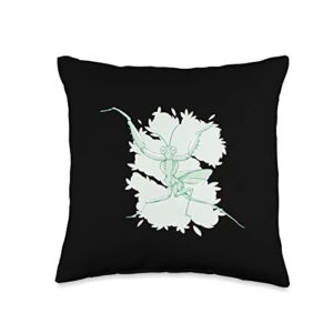 cute mantis smile inspiration store motif graphic cute mantis smile throw pillow, 16x16, multicolor